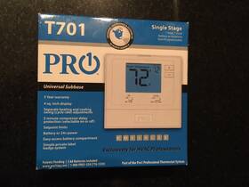PRO1 PROT701 Thermostat Subbase Single Batteries